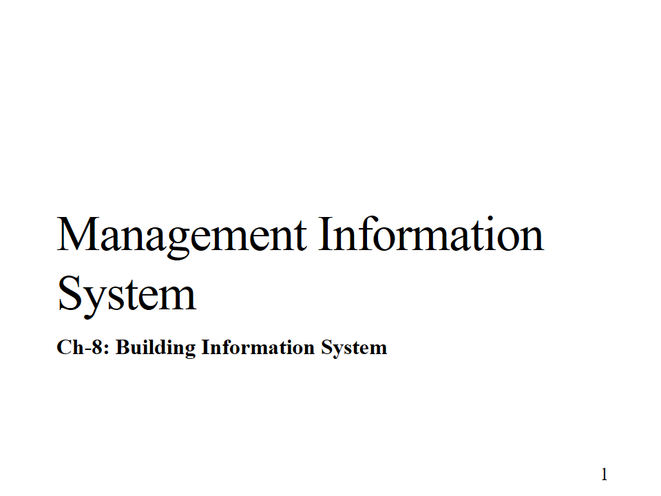 MIS Chapter8 Slide PPT - Download - Bench Partner